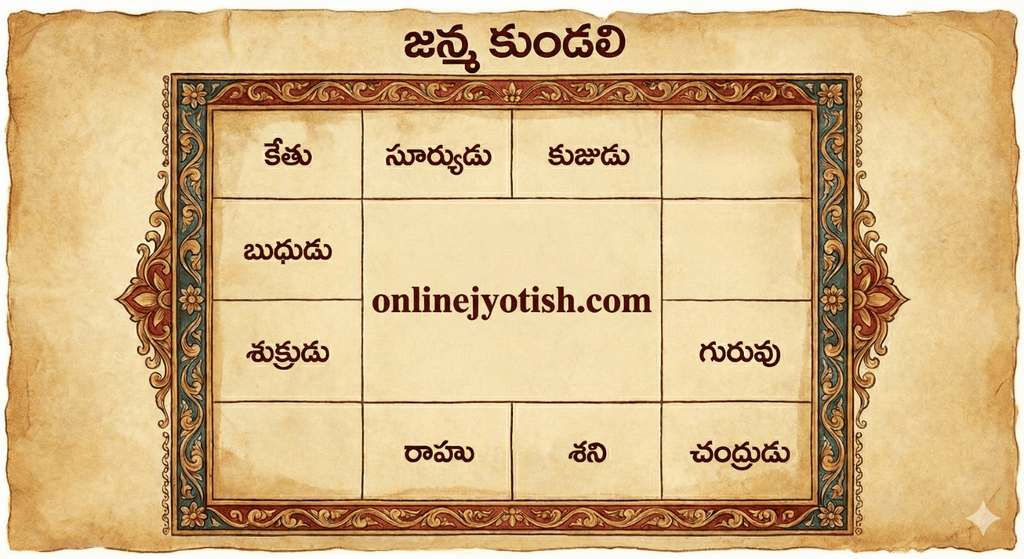 ఉచిత తెలుగు జాతకం | పుట్టిన తేదీ మరియు సమయంతో పూర్తి జాతక చక్రం ...
